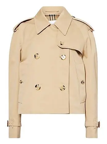 Burberry Boxy-fit Cotton Jacket - Honey