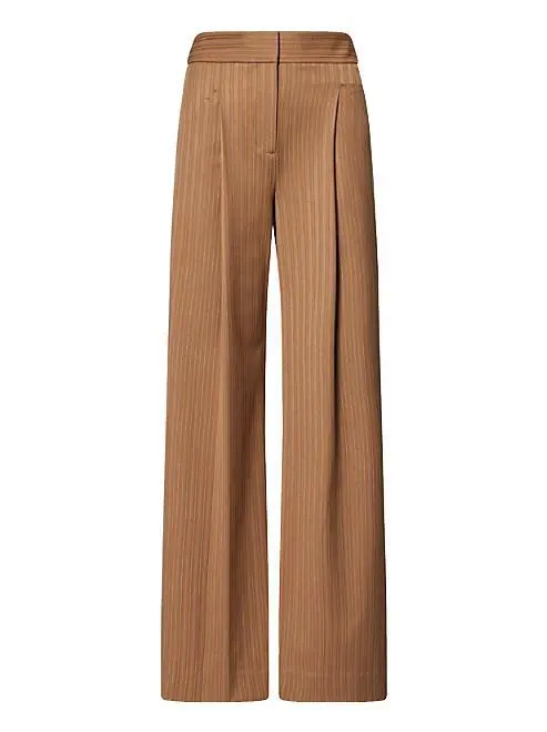 Veronica Beard Rimini Wide-leg Trousers - Malt Multi