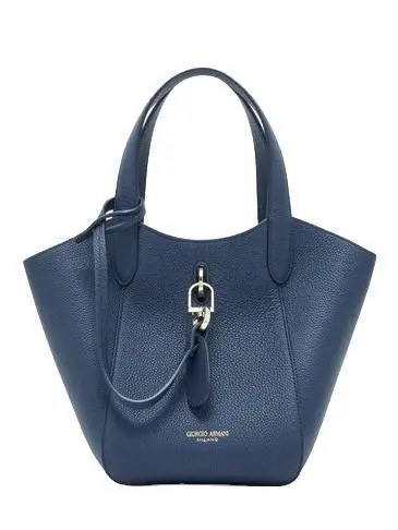Giorgio Armani Small Pebbled Leather Handbag - Blue