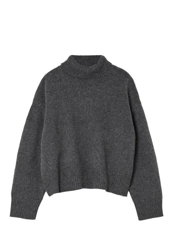 NILI LOTAN Tabitha Cashmere Turtleneck Sweater - Gray