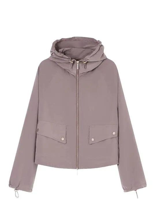 Emporio Armani Nylon Blouson With Hood - Brown / Neutral