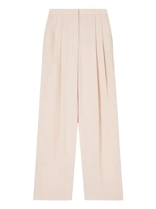 Emporio Armani Technical Gabardine Pleated Trousers - Pink