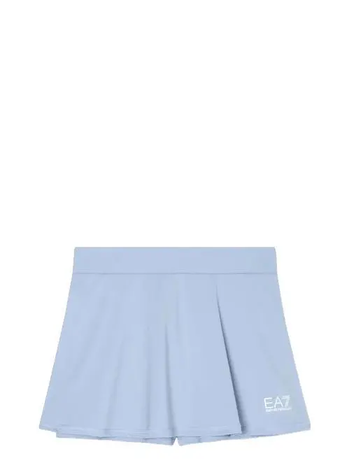 EA7 Tennis Mini Skirt In Stretch Technical Fabric - Blue
