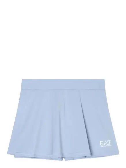 EA7 Tennis Mini Skirt In Stretch Technical Fabric - Natural