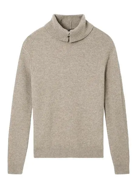 Emporio Armani Turtleneck Virgin Wool Jumper - Natural