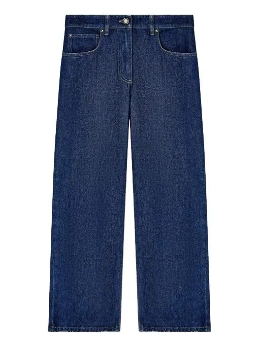 Giorgio Armani Stretch Cotton Denim Five-pocket Trousers - Blue