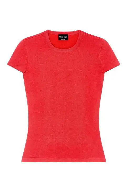 Giorgio Armani Viscose Blend Crew-neck Jumper - Red