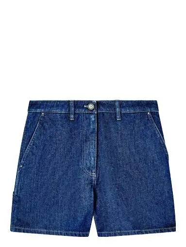 Giorgio Armani Stretch Cotton Denim Shorts - Blue