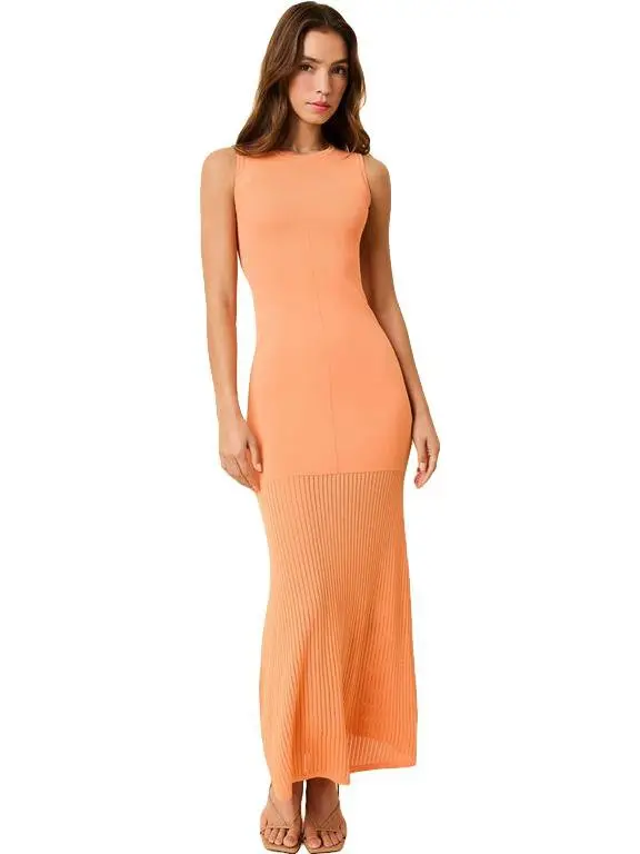 Solid & Striped Lucerne Pointelle Maxi Dress - Orange