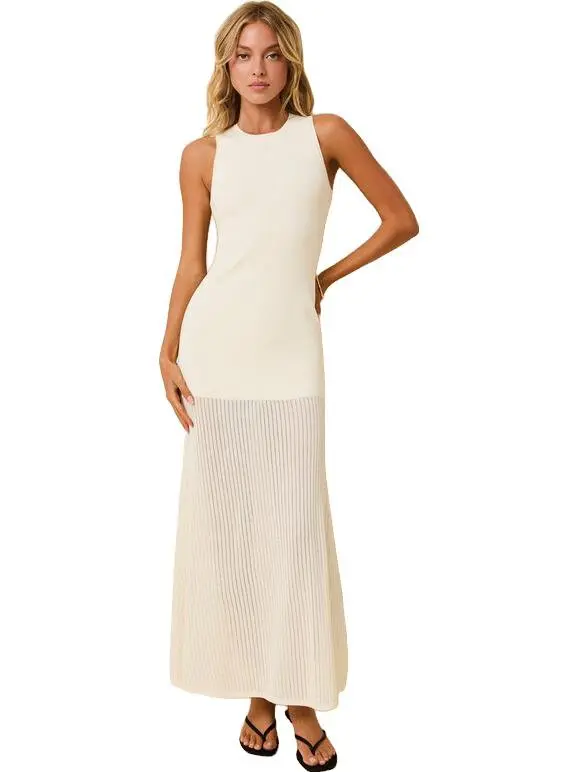 Solid & Striped Lucerne Pointelle Maxi Dress - White
