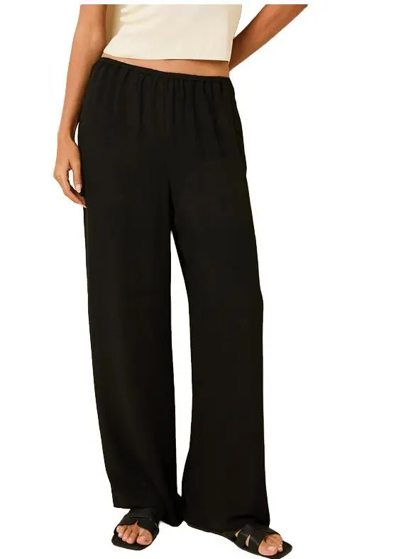 Solid & Striped Monaco Luxe Drape Pant - Black