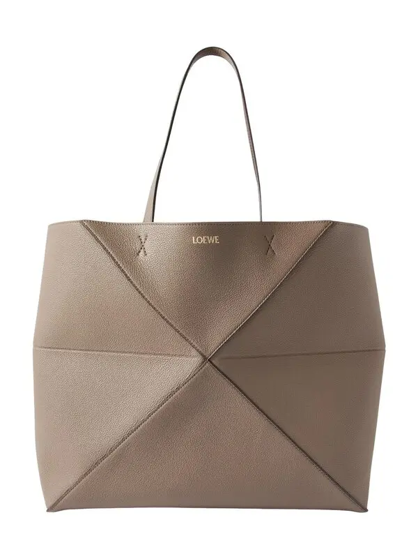 Loewe Puzzle Fold Horizontal Large Tote - Brown
