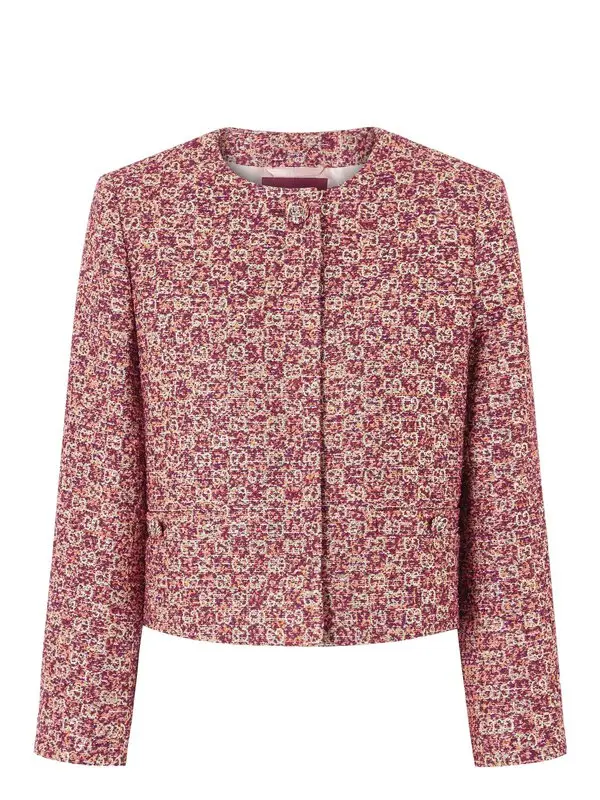 Gucci Metallic Tweed Jacket - Pink