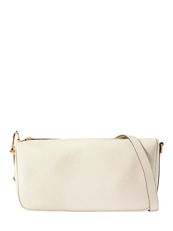 Gucci Half Horsebit Textured-leather Shoulder Bag - Ivory