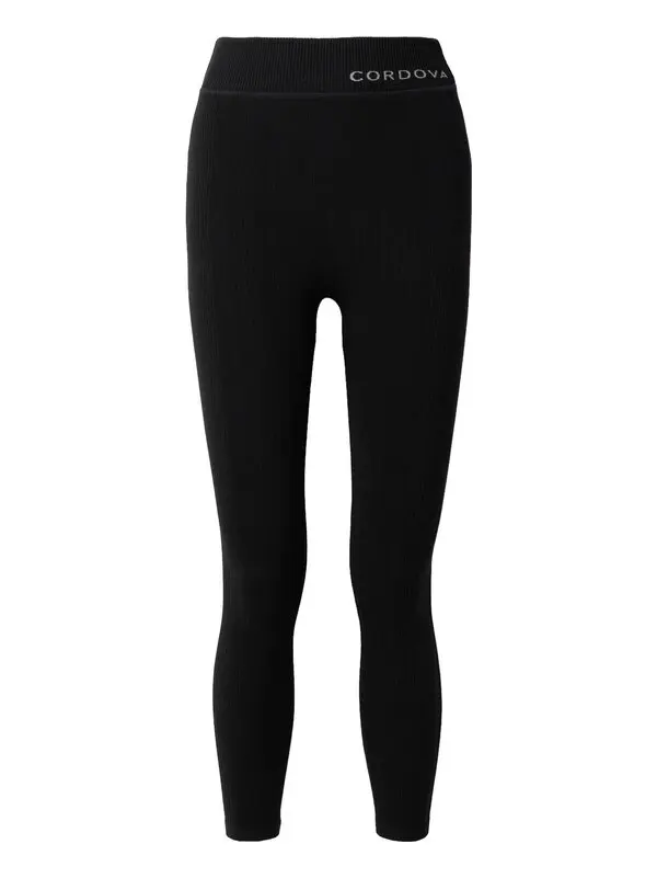 Cordova Sol Ribbed-knit Leggings - Black