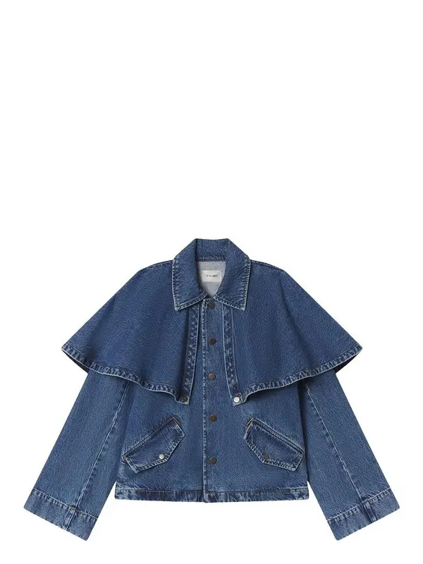 FRAME The Cape Denim Jacket - Blue