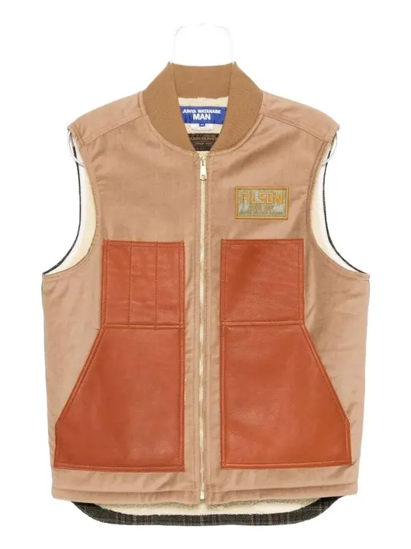 JUNYA WATANABE X FILSON Leather Panels Vest - Beige