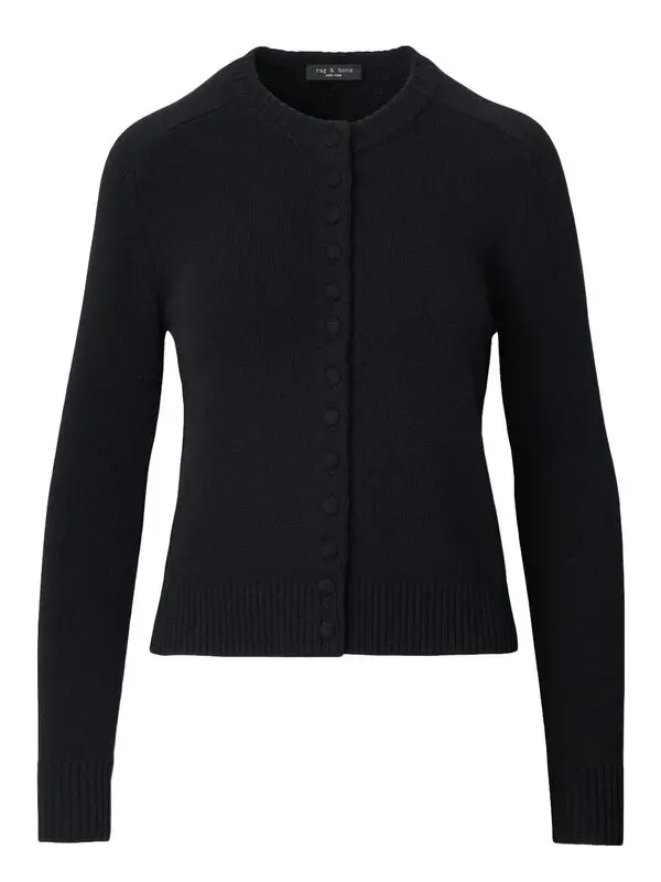Rag & Bone Wallace Crewneck Cardigan - Black