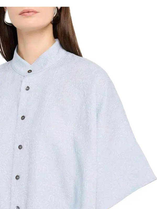 Eskandar A-line Textured Silk Shirt - Bridgerton