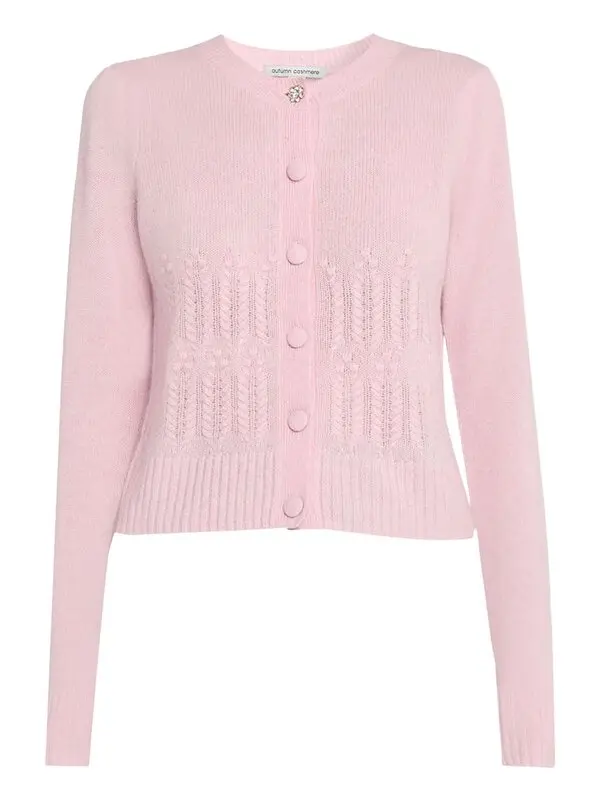 Autumn Cashmere Cable-embellished Cashmere Cardigan - Cotton Can