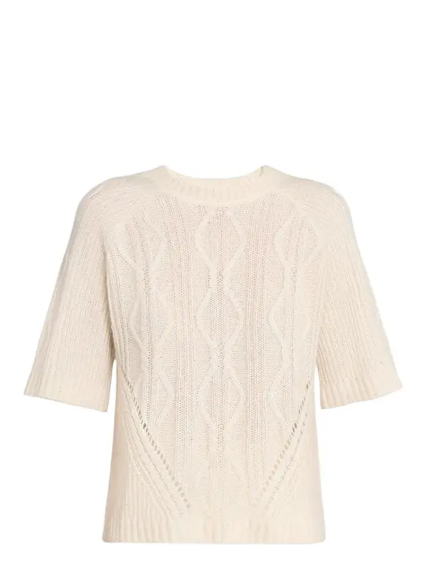 Autumn Cashmere Cable-knit Sequin Sweater - Ivory