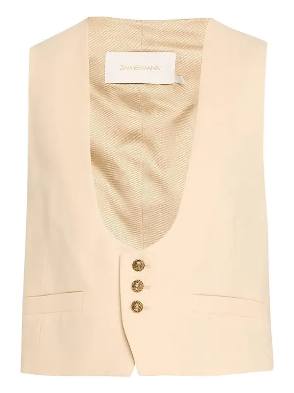 Zimmermann Hypnotic Wool Vest - Cream