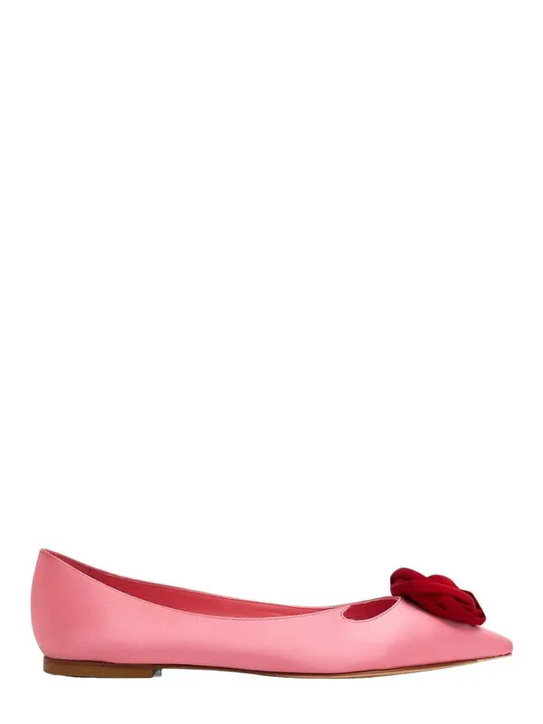 ROGER VIVIER Rose Vivier Ballerina Flats - Light Past