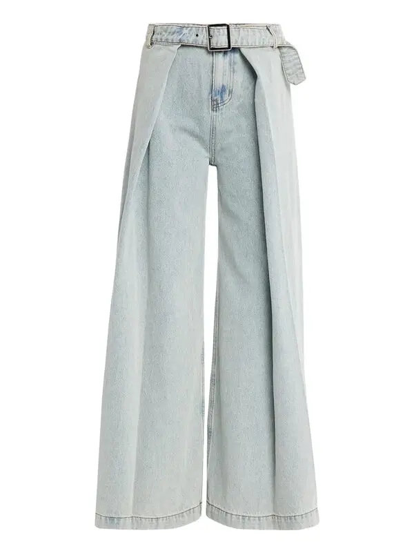WYNN HAMLYN Utility Wrap Jeans - Light Blue