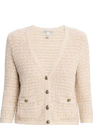Autumn Cashmere Button-down Cotton Knit Cardigan - Natural Co