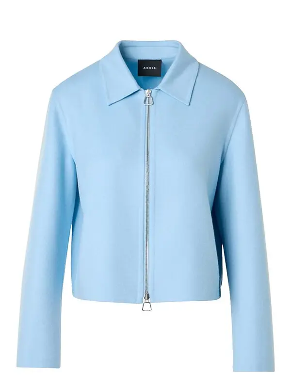 Akris Harmony Cashmere Jacket - Powder Blu