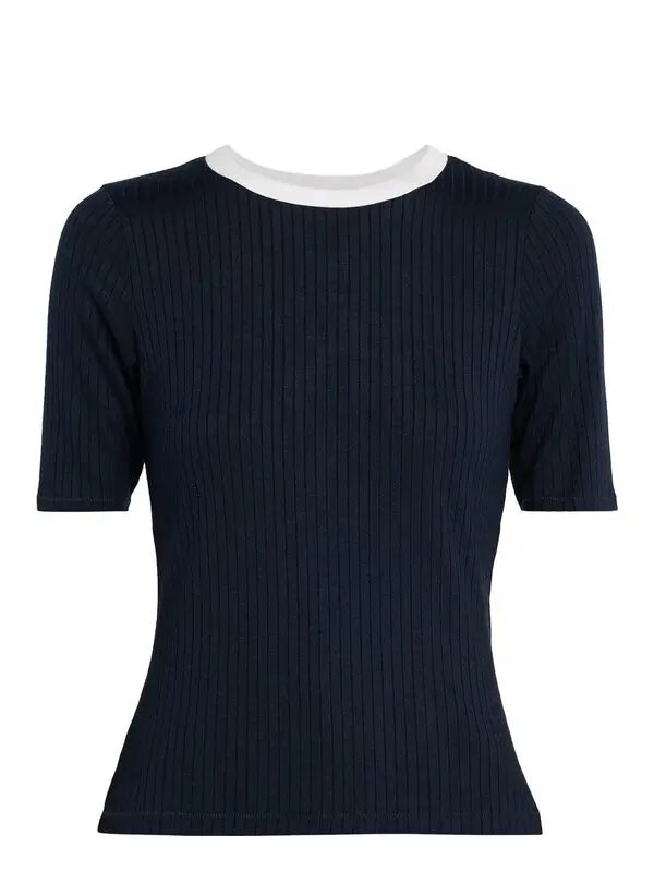 Rag & Bone Ribbed Knit Tee - Sal