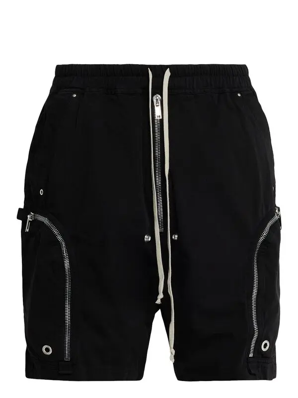 Rick Owens Bauhaus Twill Drawstring Shorts - Black