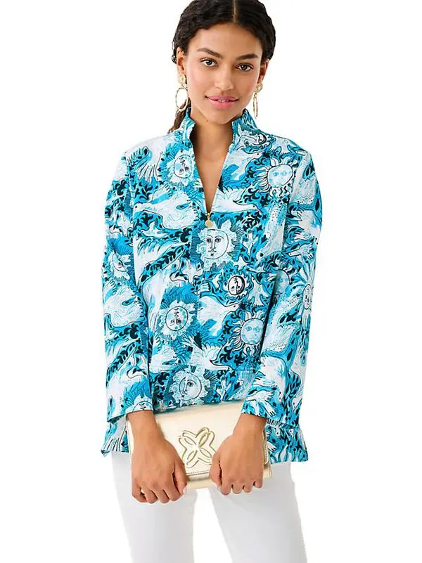 Lilly Pulitzer Rosee Tunic - Bellevue Blue Lilly Gulls