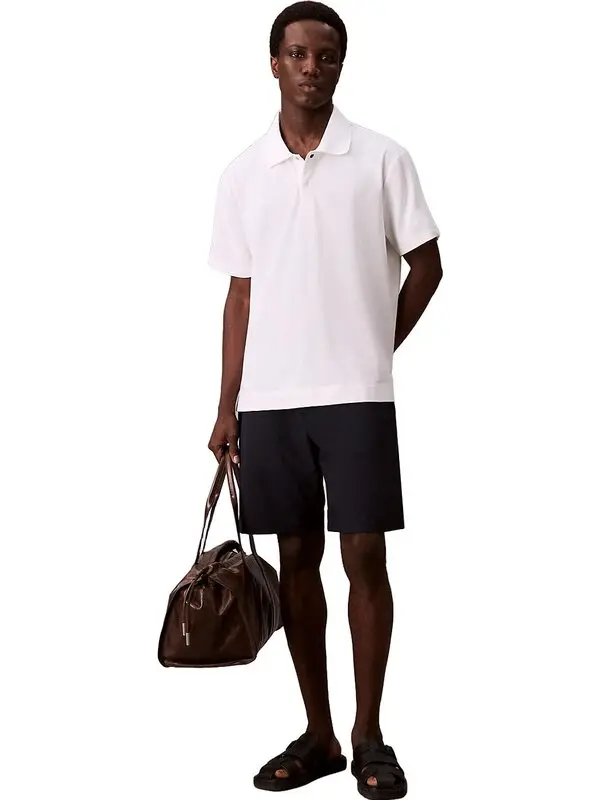 Calvin Klein Cotton Blend Pique Classic Polo Shirt - Bright White