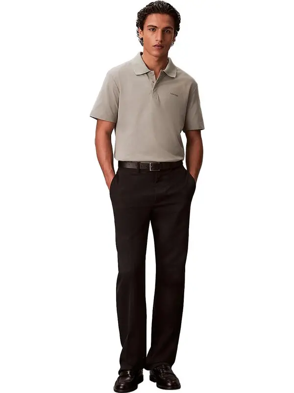 Calvin Klein Cotton Blend Pique Classic Polo Shirt - Shadow