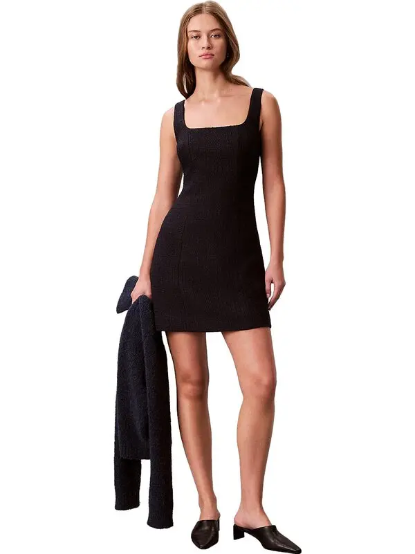 Calvin Klein Tweed Mini Dress - Dress Blues