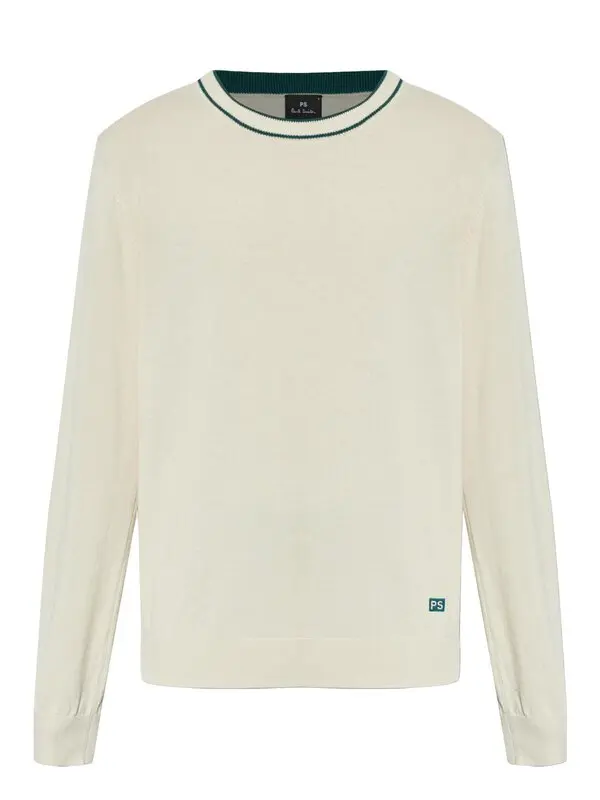 Paul Smith Crew Neck Cotton Sweater - Beige