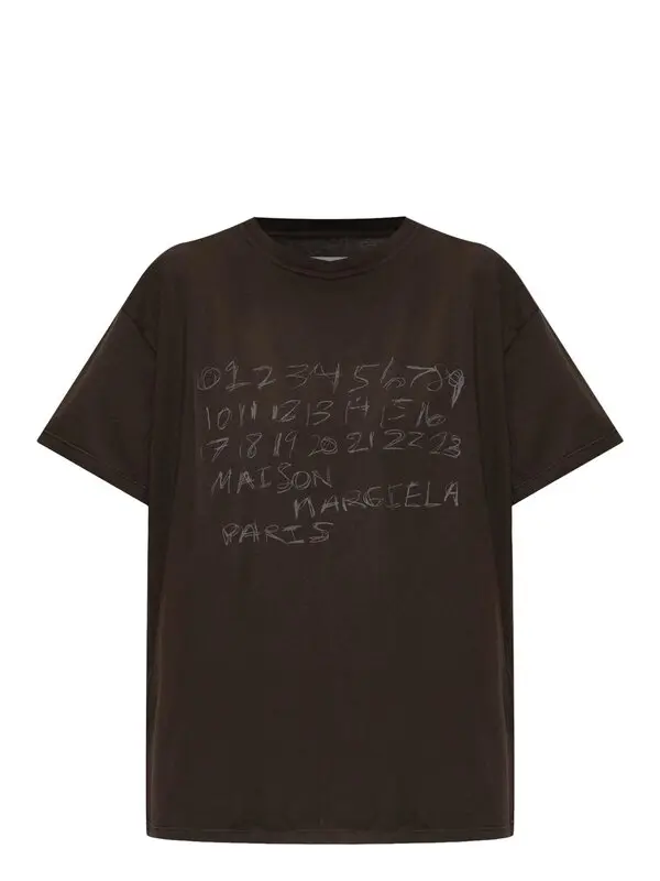 MAISON MARGIELA T-shirt With Logo - Brown