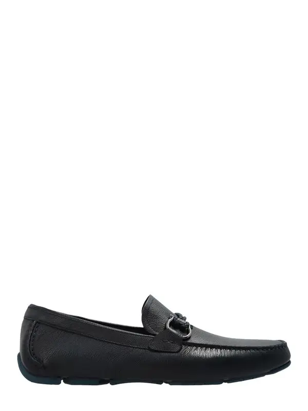 FERRAGAMO Front Loafers - Navy Blue