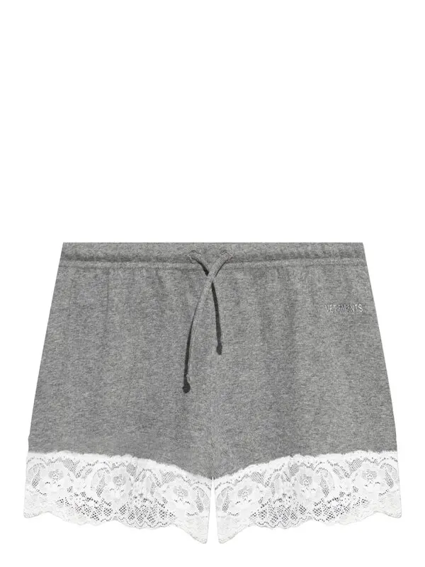 Vetements Shorts With Lace - Grey