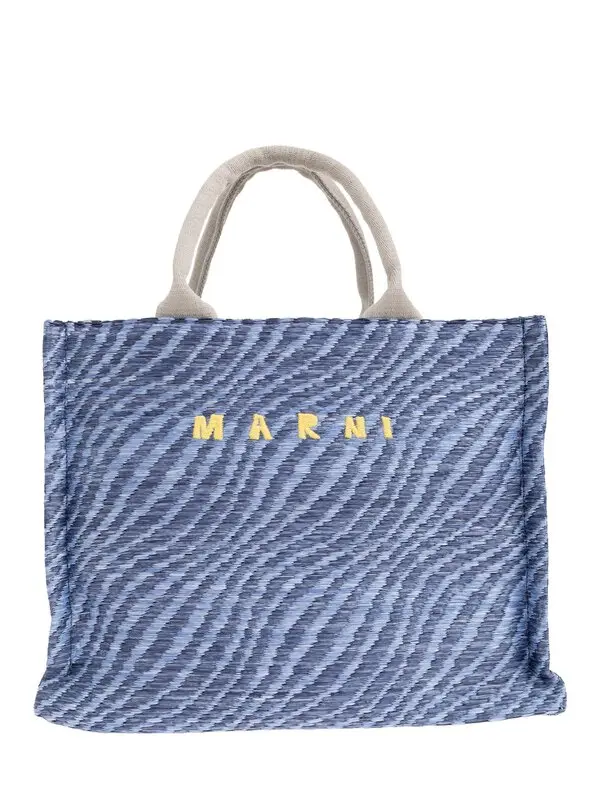 Marni Textured Shoulder Bag - Blue
