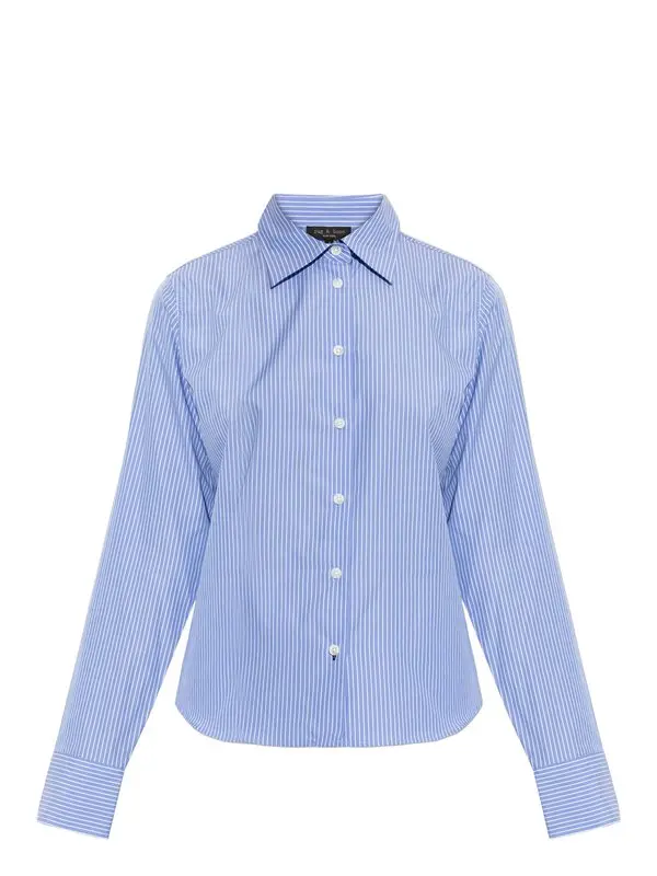 Rag & Bone Striped Pattern Shirt - Blue