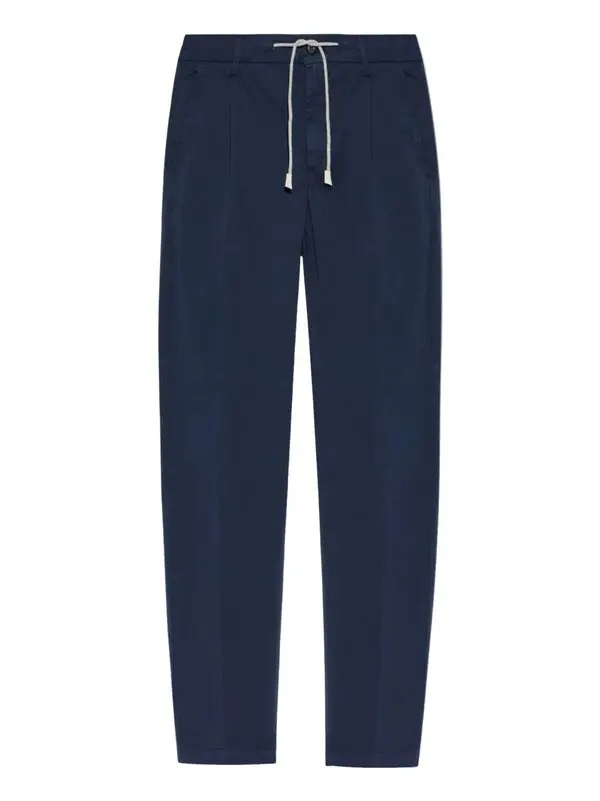 Eleventy Tapered-leg Trousers - Navy Blue