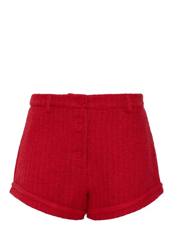Posse Jacqueline Tweed Shorts - Red