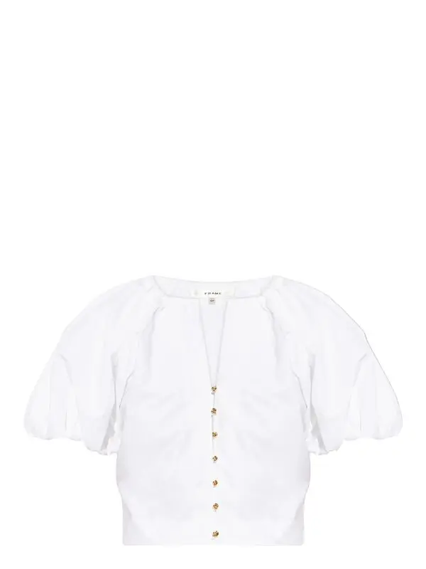 FRAME Puff Sleeve Top - White