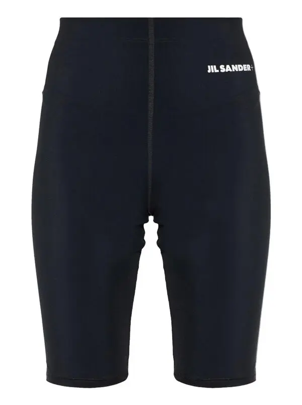 JIL SANDER Short Logo Leggings - Black