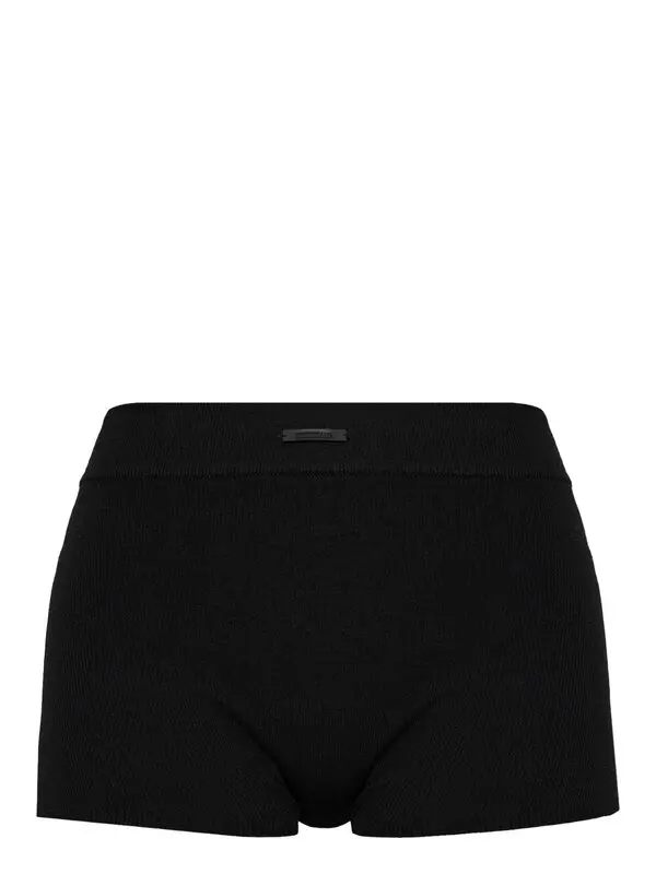 Fear Of God Shorts With Logo Patch - Black