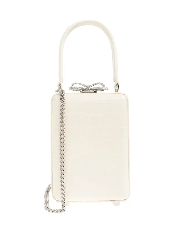 SELF-PORTRAIT Leather Clutch - Cream