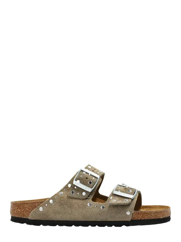 BIRKENSTOCK Boston Rivet Border Mules - Beige