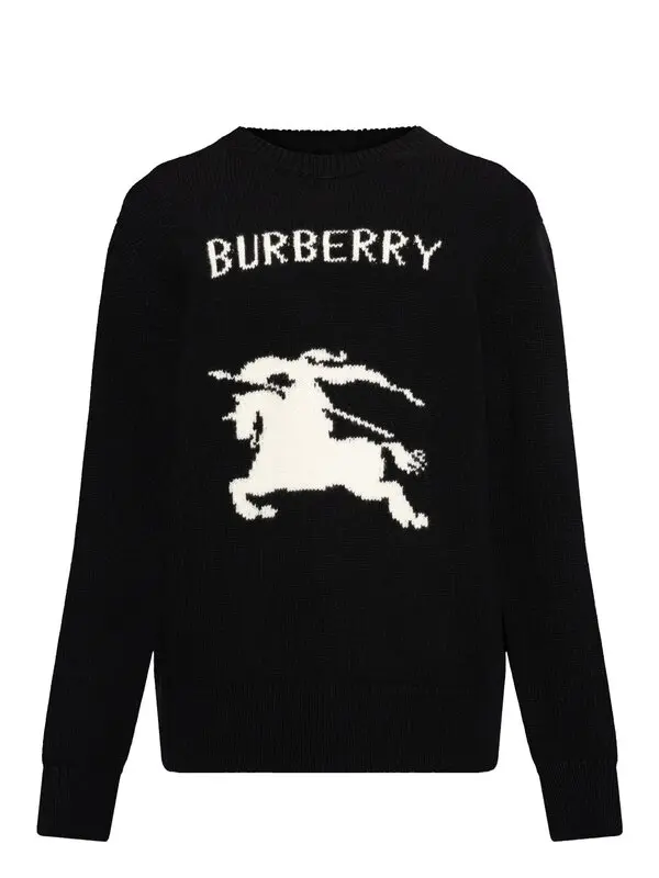 Burberry Wool And Cashmere Knit Sweater - Black